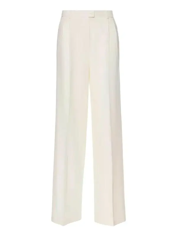 MEDEEA Pleated Trousers - White