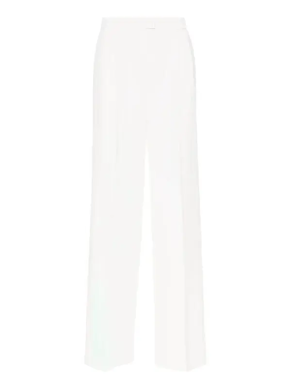 MEDEEA Pleated Trousers - White