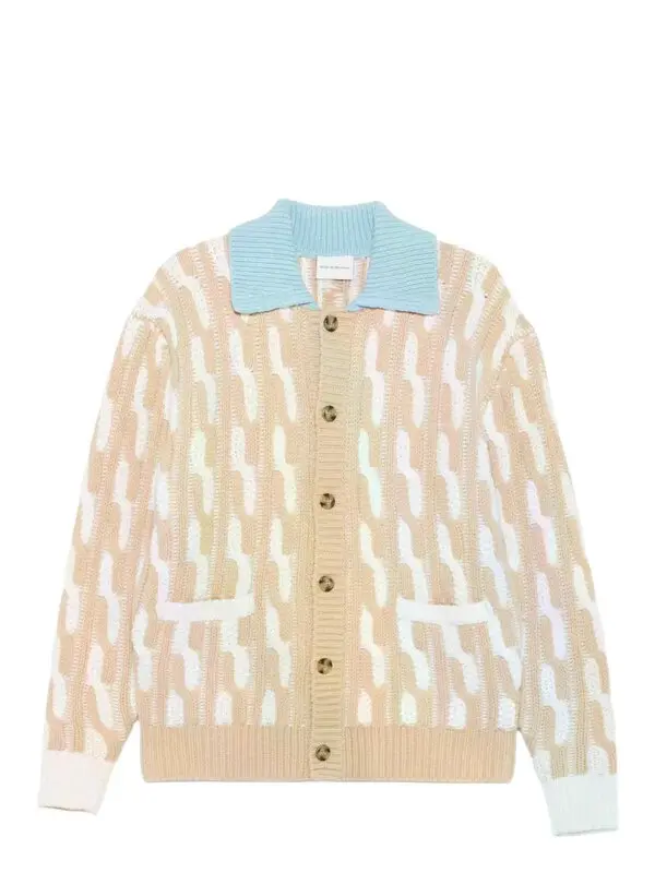 Drole De Monsieur Family 3.0 Cable-knit Cardigan - Neutrals