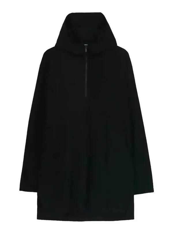 Yohji Yamamoto Padded Half-zip Hoodie - Black