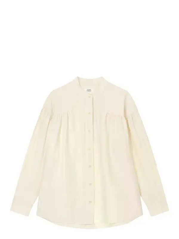 STUDIO TOMBOY Shirred Detail Blouse - Neutrals