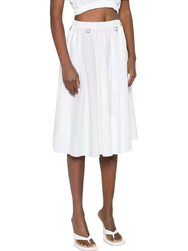 MEDEEA Cotton A-line Skirt - White