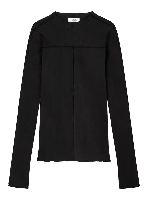 STUDIO TOMBOY Paneled T-shirt - Black