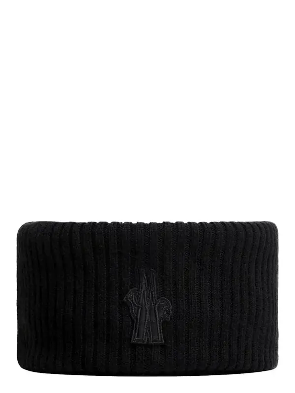 Moncler Logo Neck Warmer - Black