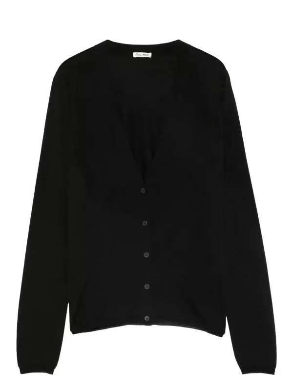 Miu Miu V-neck Cardigan - Black