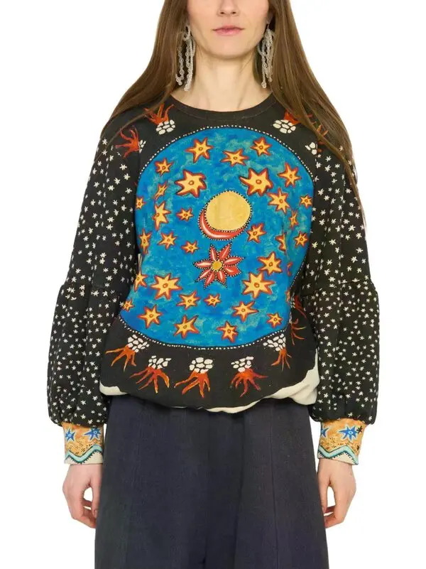 ANNTIAN Celestial-print Pullover - Blue