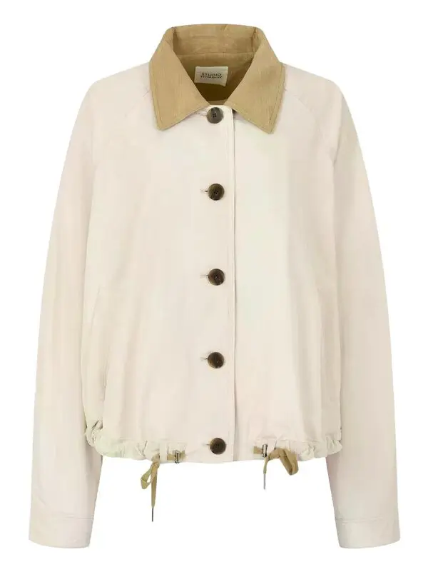 STUDIO TOMBOY Corduroy-collar Bomber Jacket - Neutrals