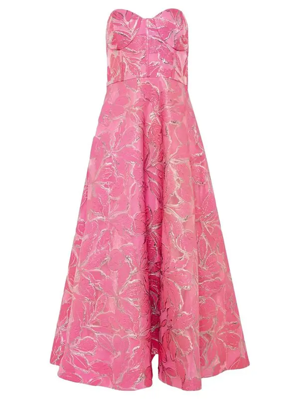 Monique Lhuillier Amelia Midi Dress - Pink