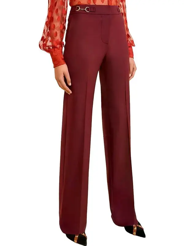 Ulla Johnson Quartier Flared Trousers - Red