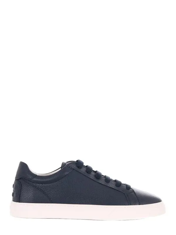 TOD'S Hammered Leather Sneakers - Blue