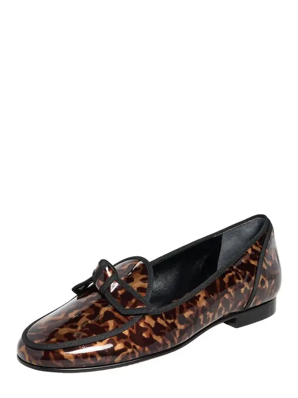 ALEXANDRE BIRMAN Grosgrain Tortoise Loafers - Nut