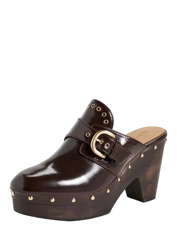 Madewell Leather Clogs - Stained Rosewood