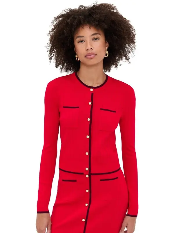 LE BOP Diana Cardigan - Red