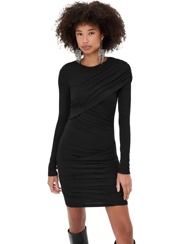 Isabel Marant Denise Mini Wrap Dress - Black