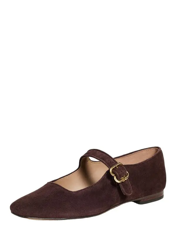 Sam Edelman Michaela Suede Flats - Cafe Noir