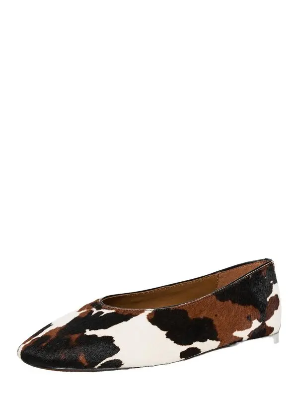 Madewell Sage Haircalf Ballet Flats - Dark Carob Multi
