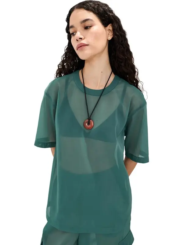 LE BOP Caroline Organza Tee - Jasper Green