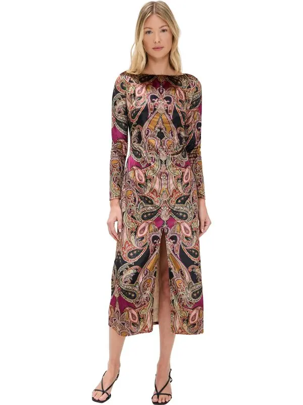 Misa Goldie Midi Dress - Persian Paisley