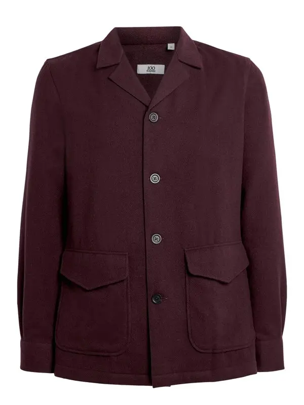 100HANDS Notched-collar Jacket - Burgundy