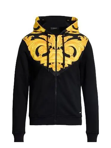 Versace Cotton French Terry Hoodie - Black