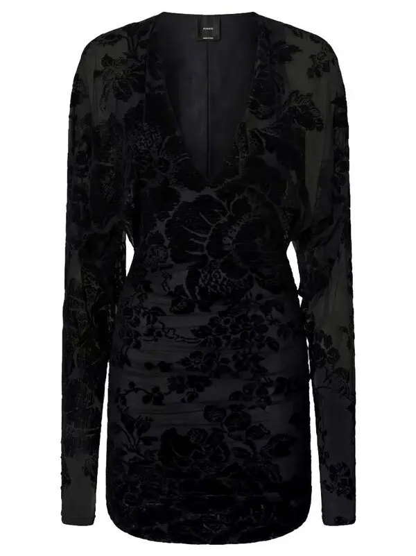 Pinko Floral-pattern Dress - Black