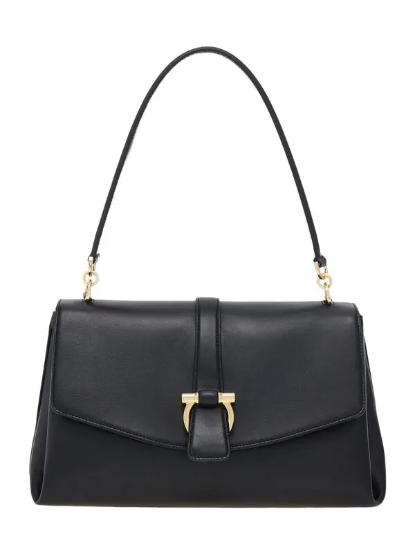 FERRAGAMO Front Flap Handbag - Black