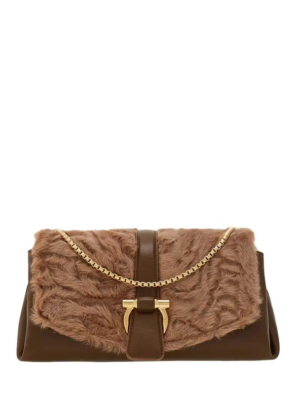 FERRAGAMO Front Flap Handbag - Brown