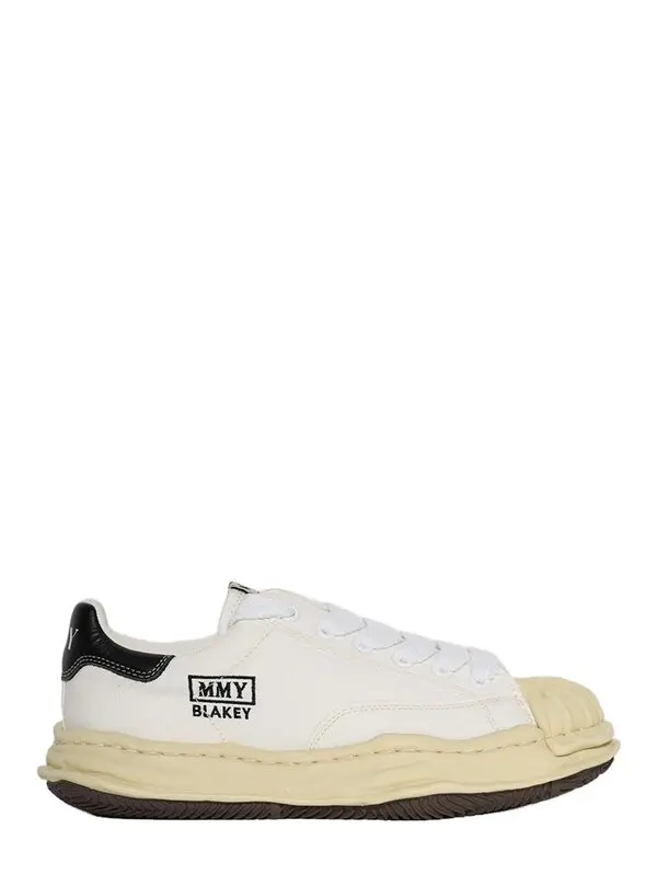 Mihara Yasuhiro Blakey Vintage Sole Leather Low Top Sneakers - White