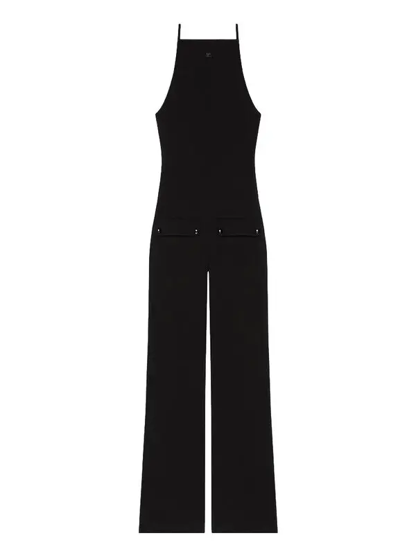 COURREGES Milano Knit Allover Jumpsuit - Black