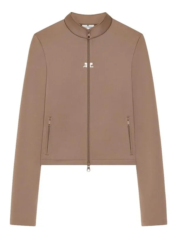 COURRÃ¨GES Courrèges Biker Tracksuit Interlock Jacket - Brown