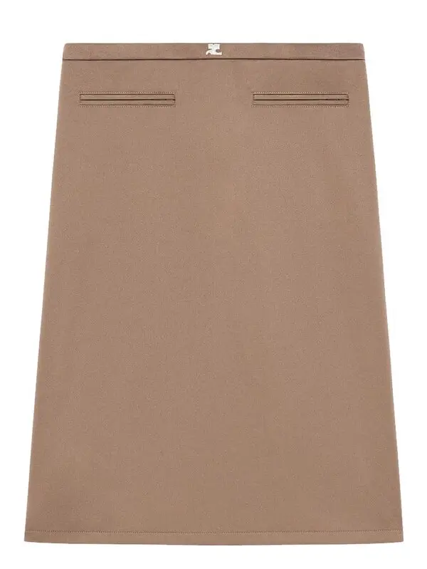 COURRÃ¨GES Interlock Tracksuit Skirt - Brown
