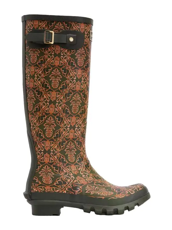 Barbour Pineapple Print Rain Boots - Green