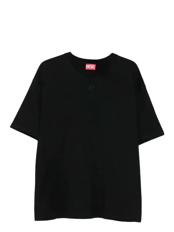 DIESEL® Logo-embroidered T-shirt - Black