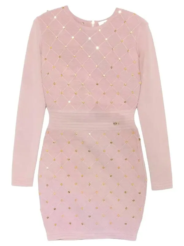 Elisabetta Franchi Long-sleeve Mini Dress - Pink