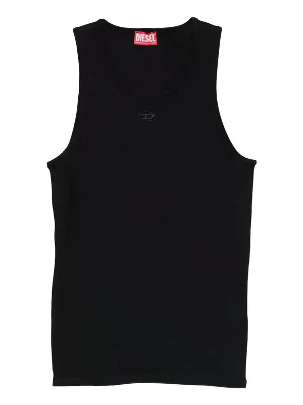 Diesel Logo-embroidered Tank Top - Black