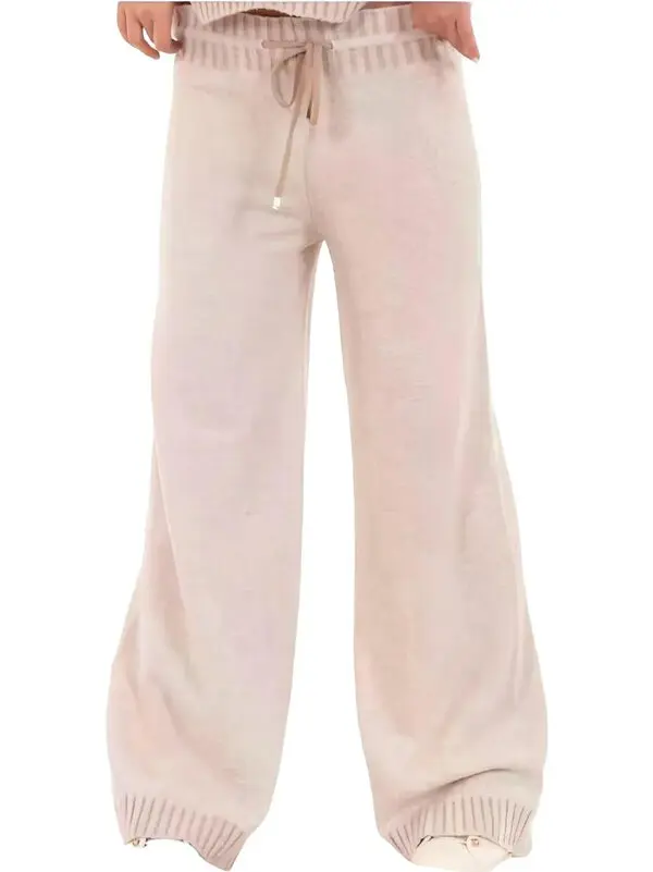 D.exterior Flared Wool Blend Trousers - Neutrals