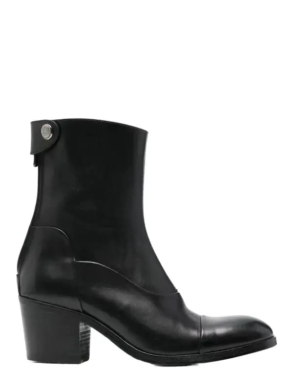 ALBERTO FASCIANI 55mm Block-heel Leather Boots - Black
