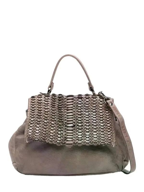 REPTILE'S HOUSE Woven-flap Shoulder Bag - Grey