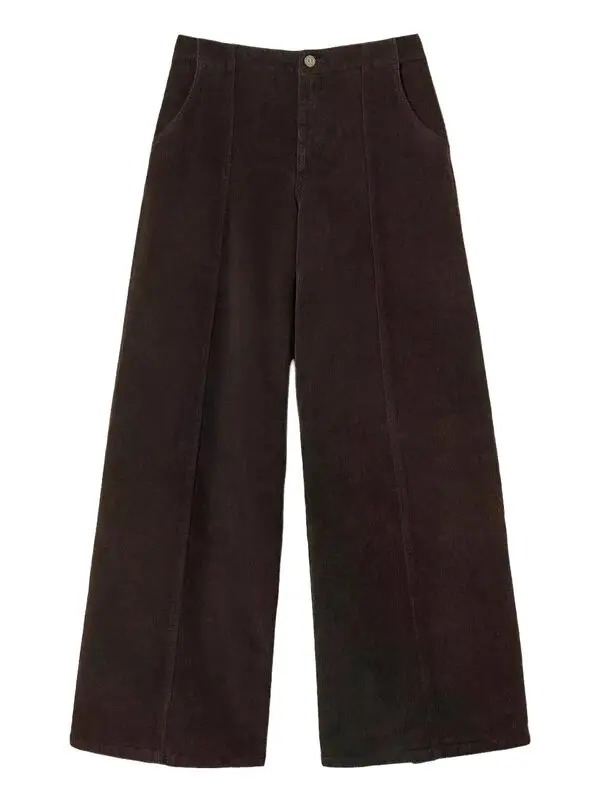 TWINSET Wide-leg Corduroy Trousers - Brown