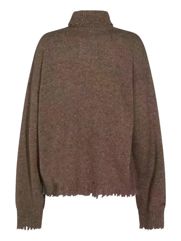 UMA WANG Cashmere Roll Neck Sweater - Brown