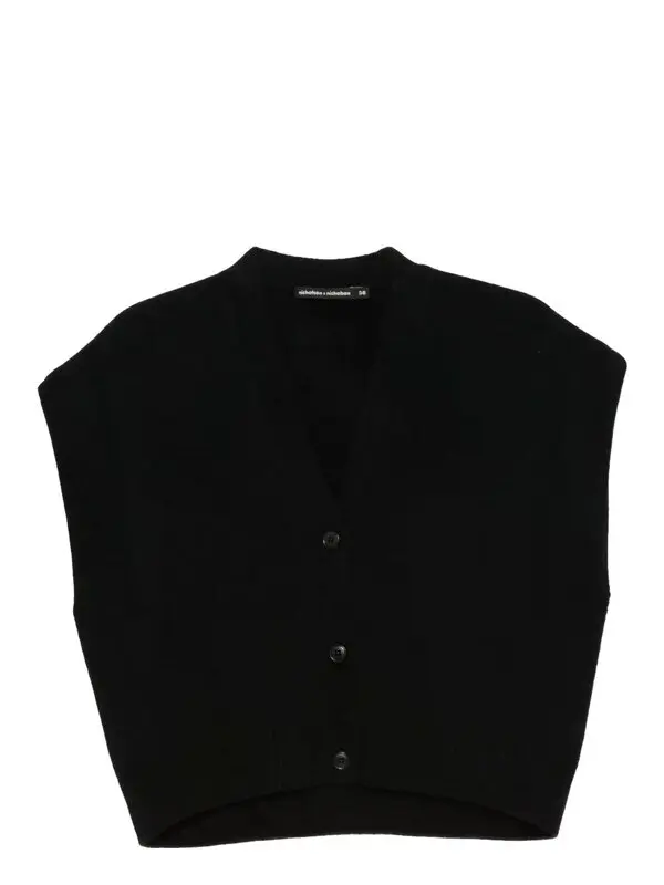 NICHOLSON & NICHOLSON Buttoned Gilet - Black