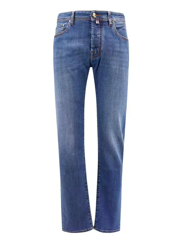 Jacob Cohen Logo-patch Jeans - Blue