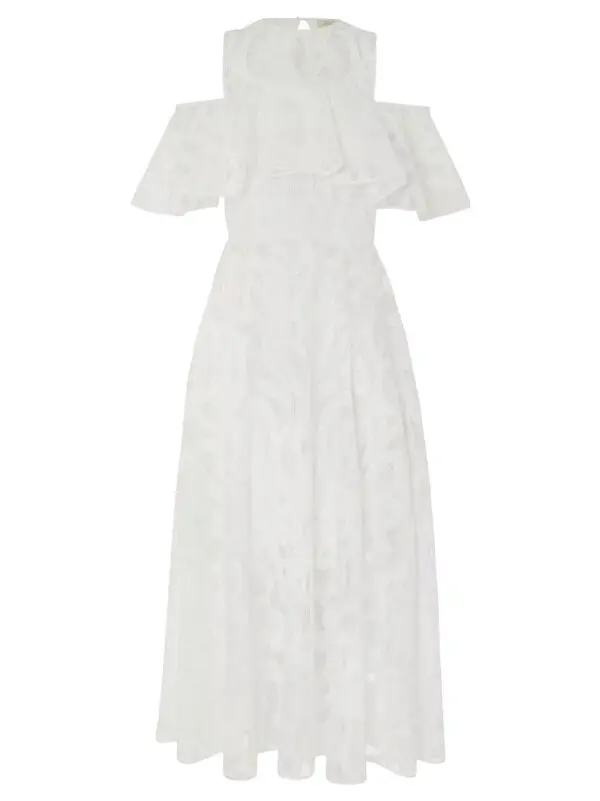 TEMPERLEY LONDON Louis Off-shoulder Lace Dress - White