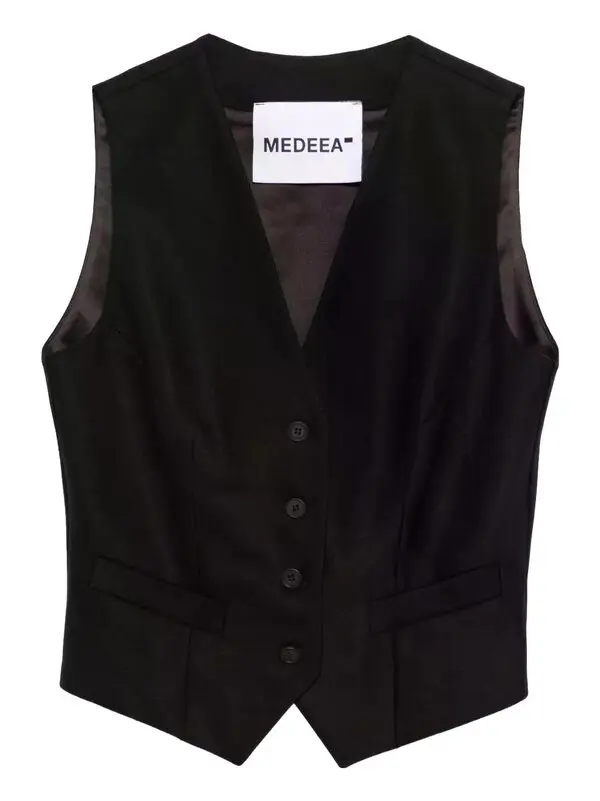 MEDEEA Wool Vest - Black