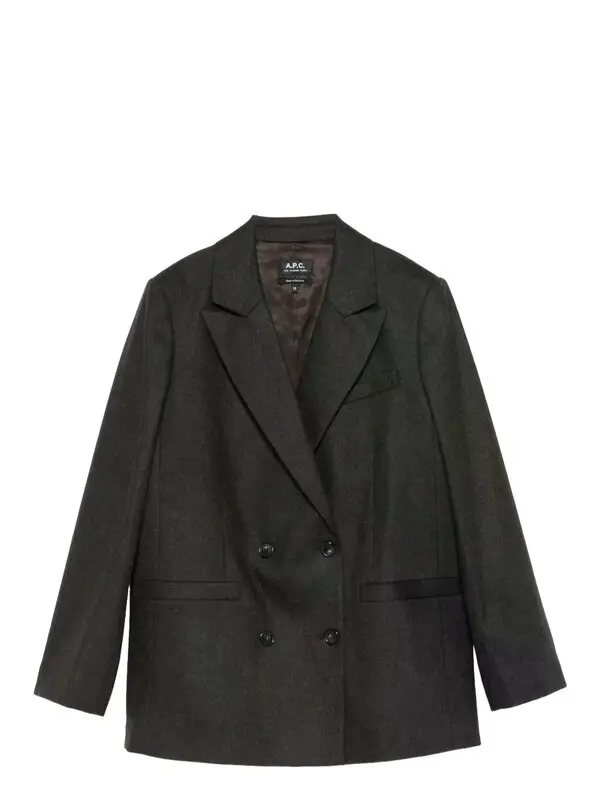 A.p.c. Double-breasted Wool Blazer - Brown