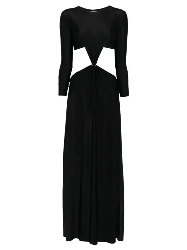 MEDEEA Second Skin Cut-out Maxi Dress - Black