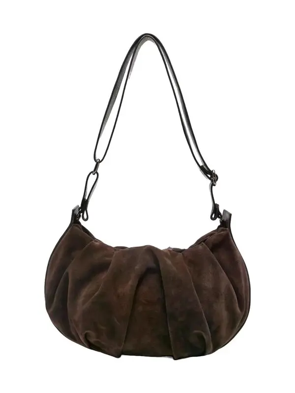 REPTILE'S HOUSE Pleated Shoulder Bag - Brown