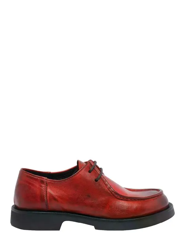 PAWELK'S Lace-up Round-toe Loafers - Red