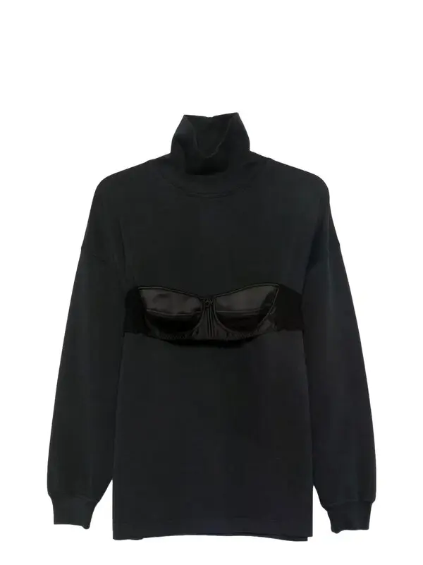 Vaquera Turtleneck Sweatshirt - Black