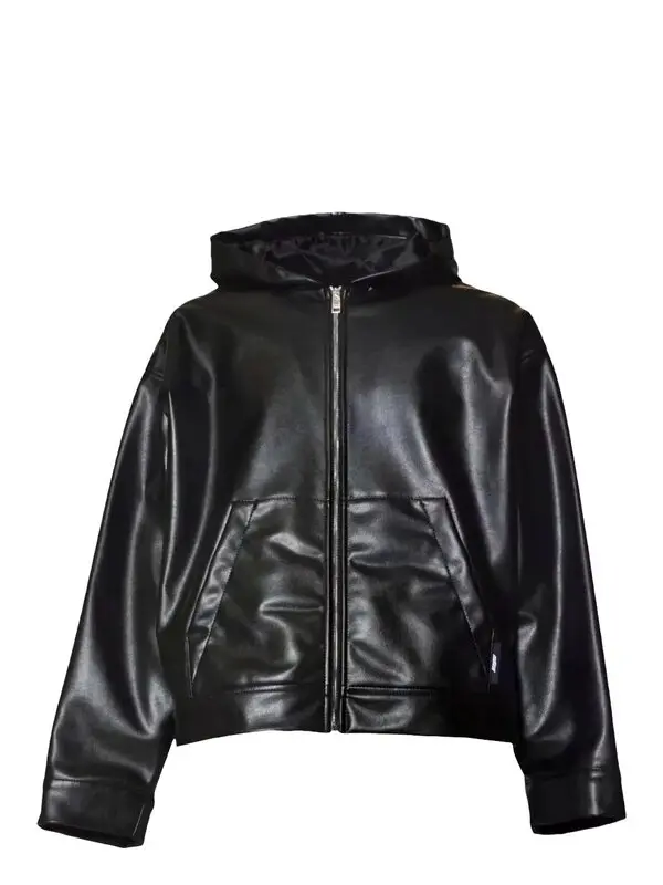 MSGM Hooded Zip-up Jacket - Black